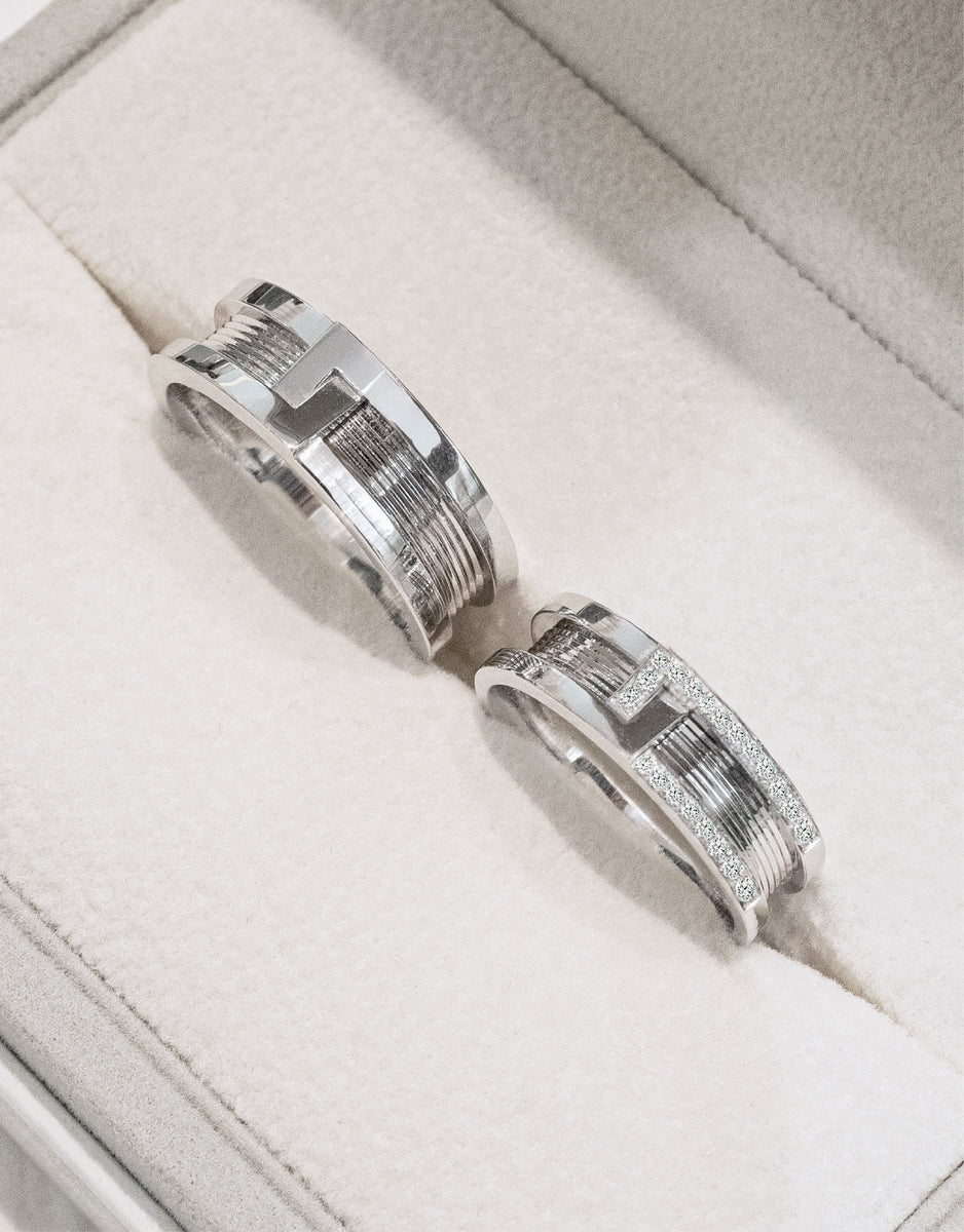 LVC Promise Interlocking Wedding Band with Diamonds – Love & Co.