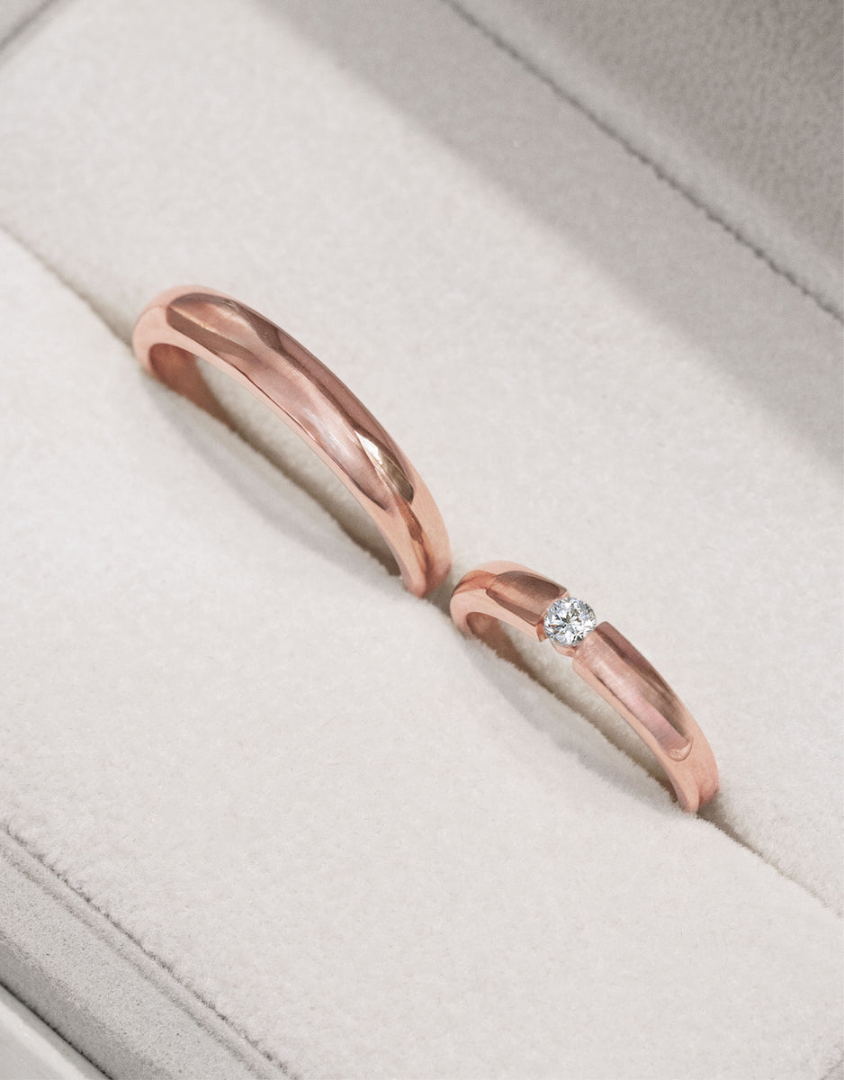 LVC Tresor Jody Wedding Band In Rose Gold – Love & Co.