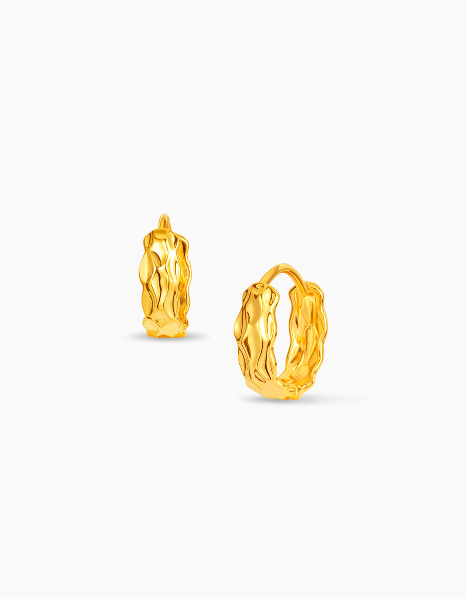 LVC MOD22 Waterfall Flow Gold Hoop Earrings – Love & Co.