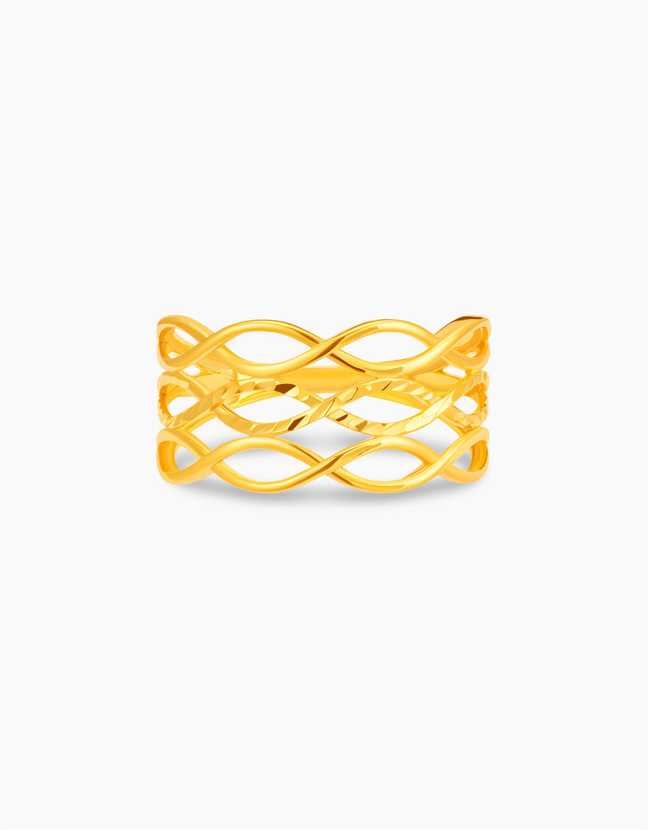 LVC MOD22 Tidal Flow Gold Ring – Love & Co.
