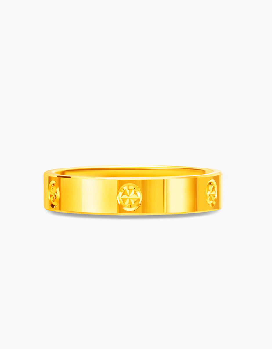 LVC 9IN Flowerette 999 Gold Ring (3mm) – Love & Co.